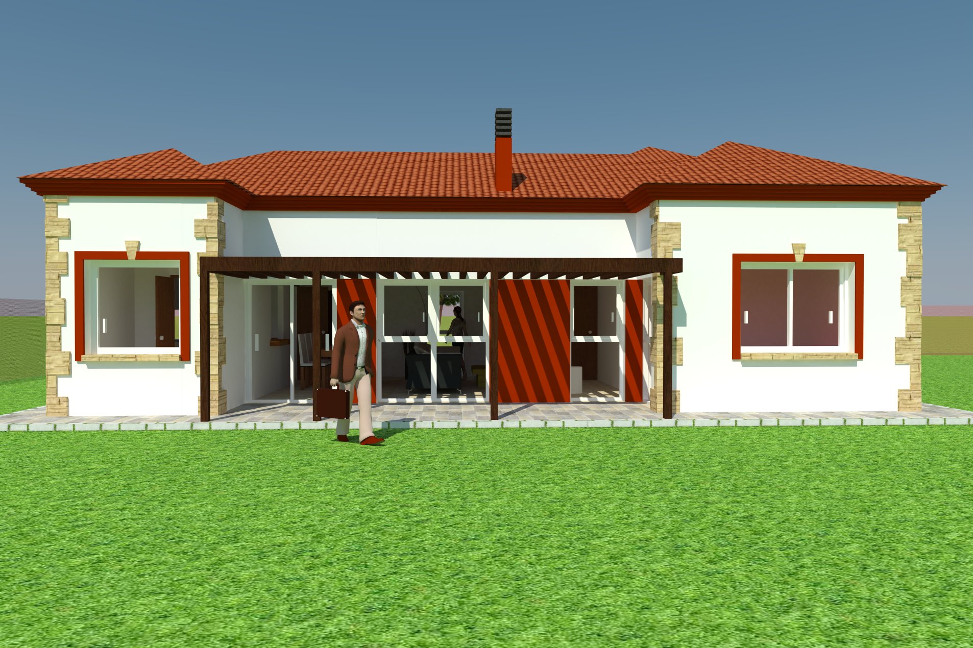 NUEVAS INFOGRAFÍAS DE INTERIOR Y EXTERIOR – VIVIENDA UNIFAMILIAR ...